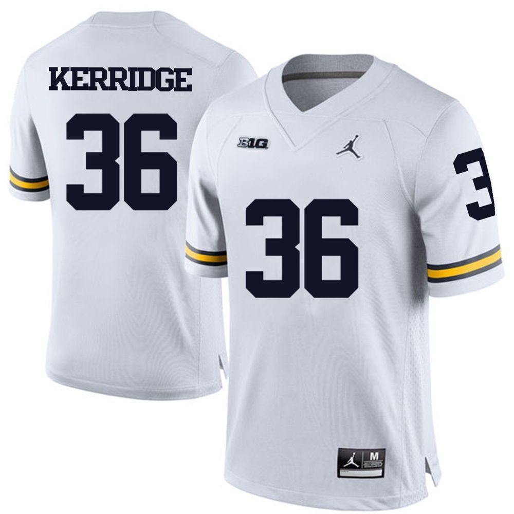 Michigan Wolverines White Joe Kerridge Football Jersey - Bluefink