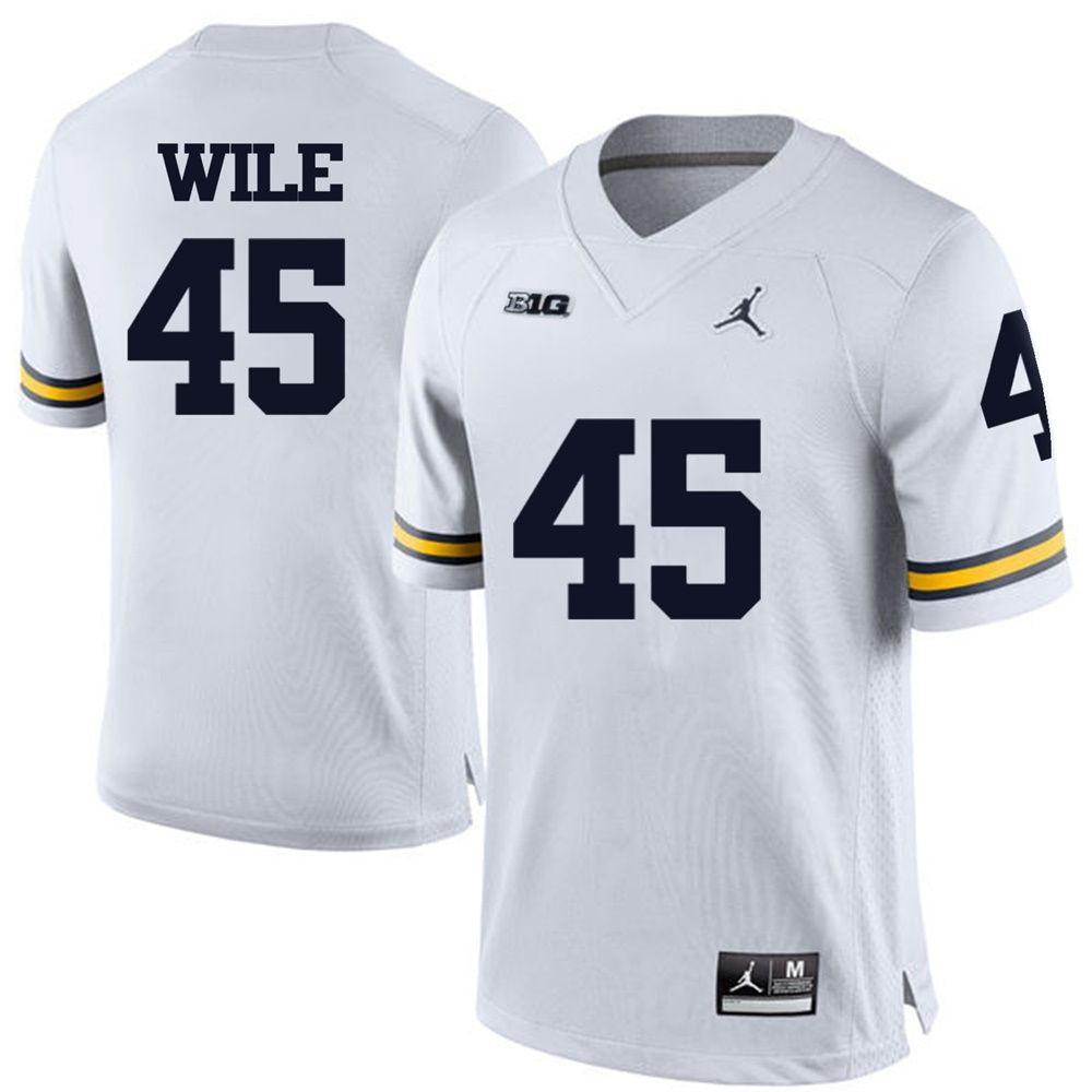 Michigan Wolverines White Matt Wile Football Jersey - Bluefink