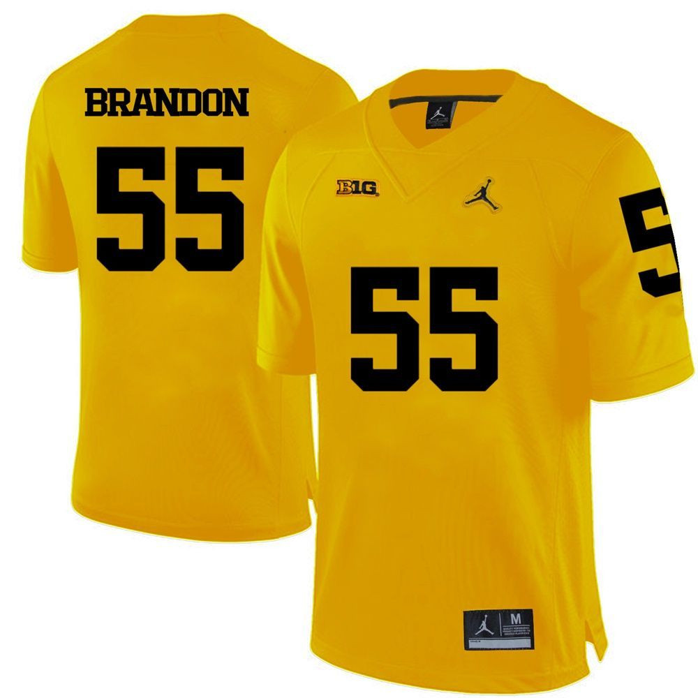Michigan Wolverines Yellow Brandon Graham Football Jersey - Bluefink
