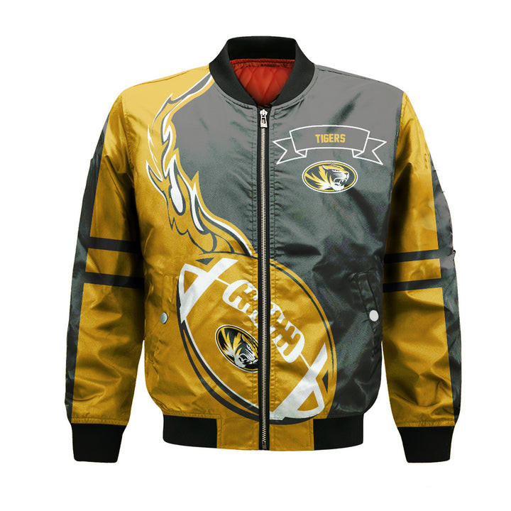 NCAA Missouri Tigers Gold Black Bomber Jacket V2 - Bluefink