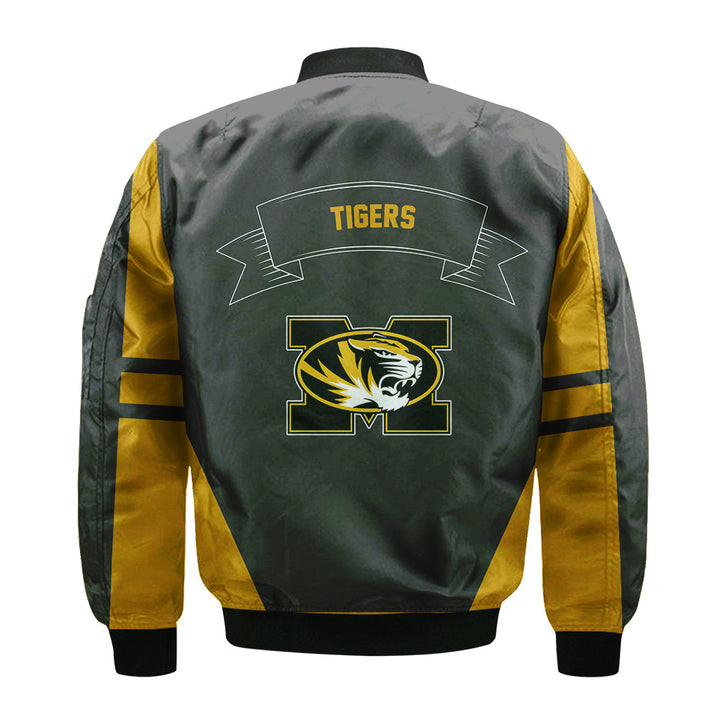 NCAA Missouri Tigers Gold Black Bomber Jacket V2 - Bluefink