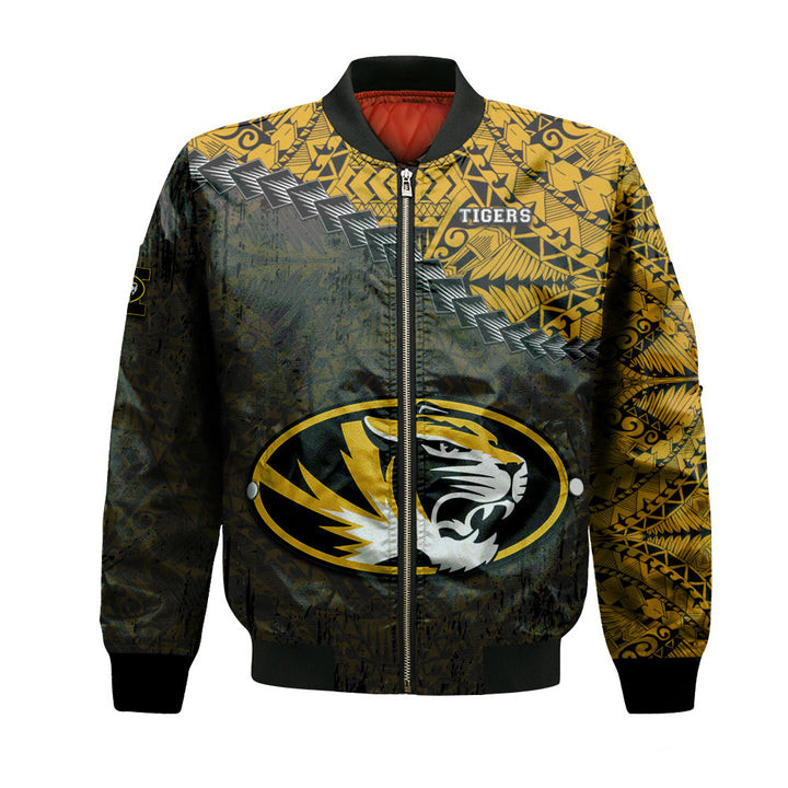 NCAA Missouri Tigers Gold Black Bomber Jacket V5 - Bluefink