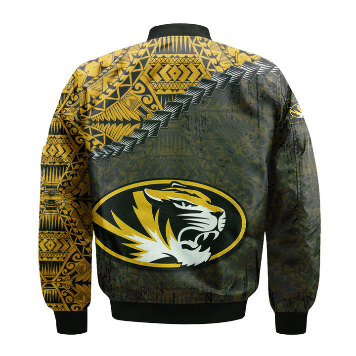 NCAA Missouri Tigers Gold Black Bomber Jacket V5 - Bluefink