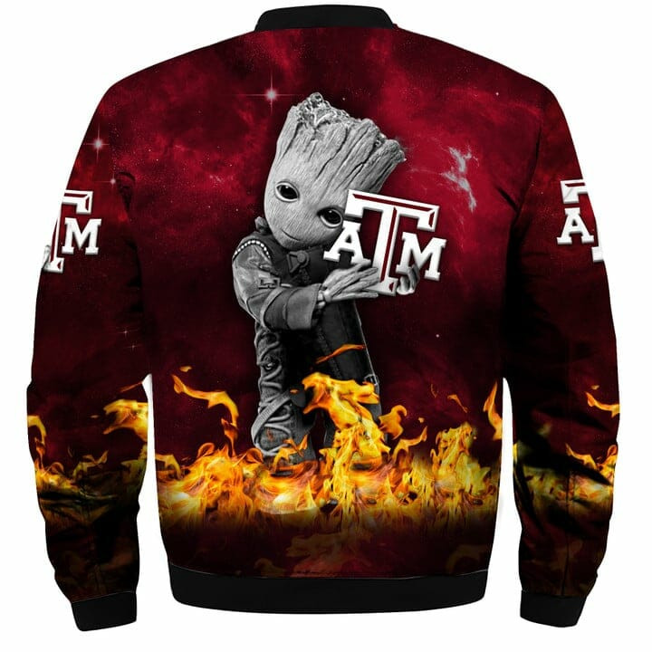 NCAA Texas A&M Aggies Baby Groot Bomber Jacket - Bluefink