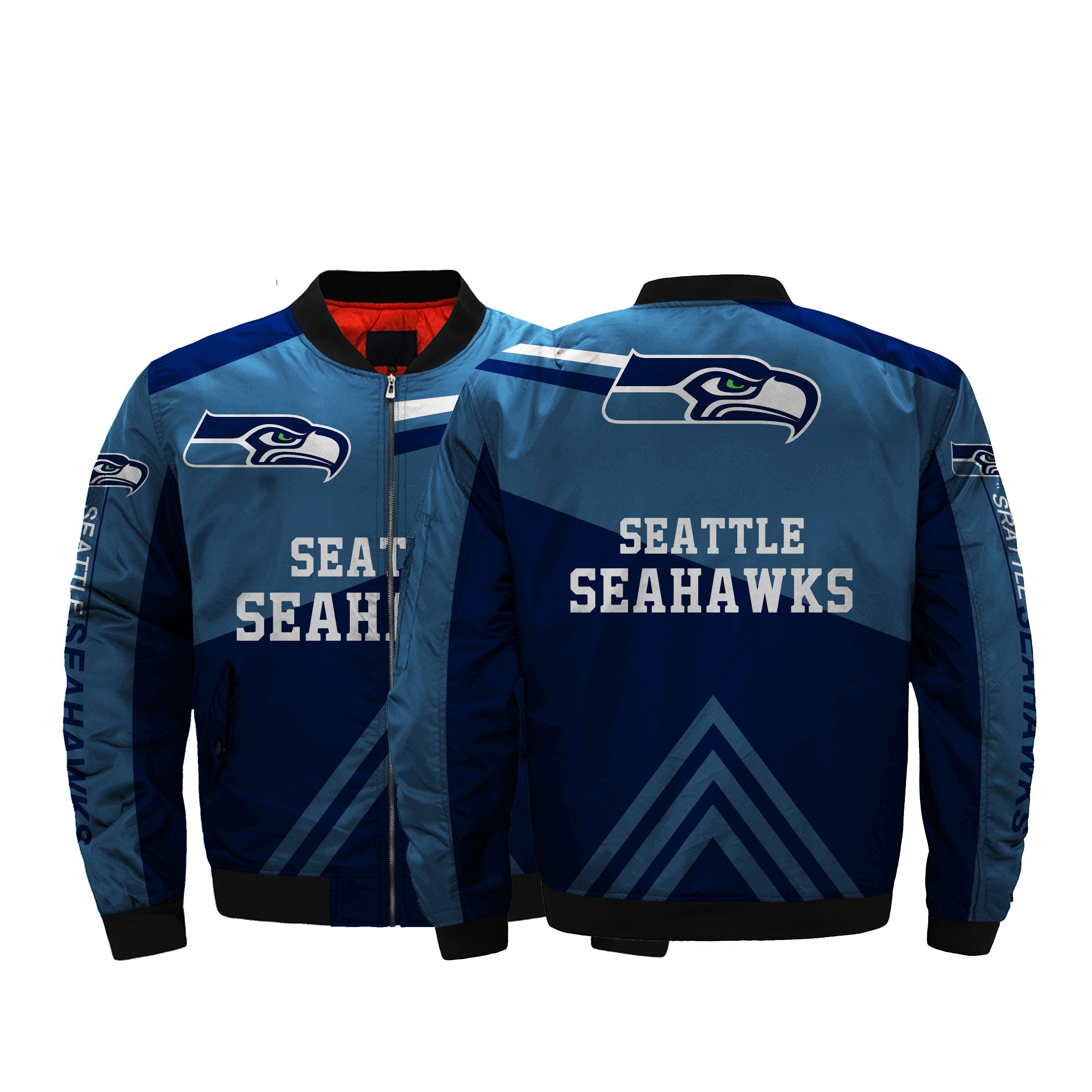 NFL Jacket Men Cheap Seattle Seahawks Bomber Jacket - Bluefink