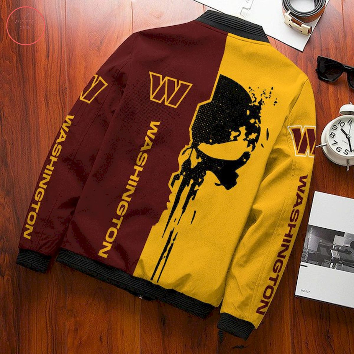 NFL Washington Commanders Yellow Brown Limited Bomber Jacket - Bluefink