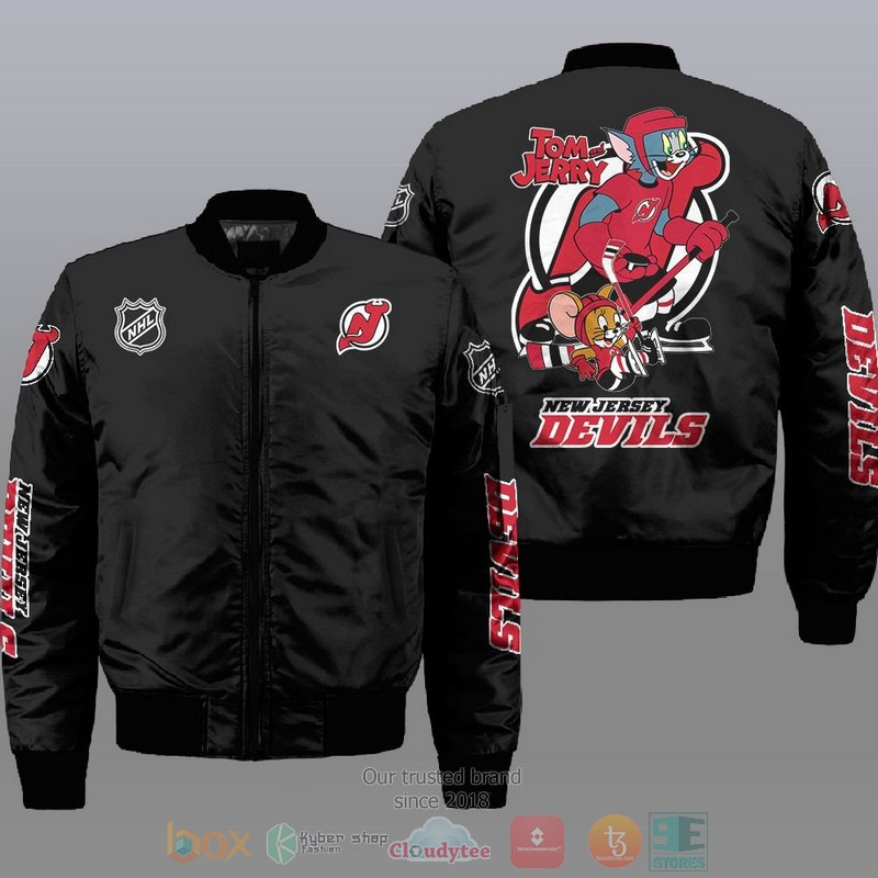 NHL New Jersey Devils Tom And Jerry Bomber Jacket - Bluefink