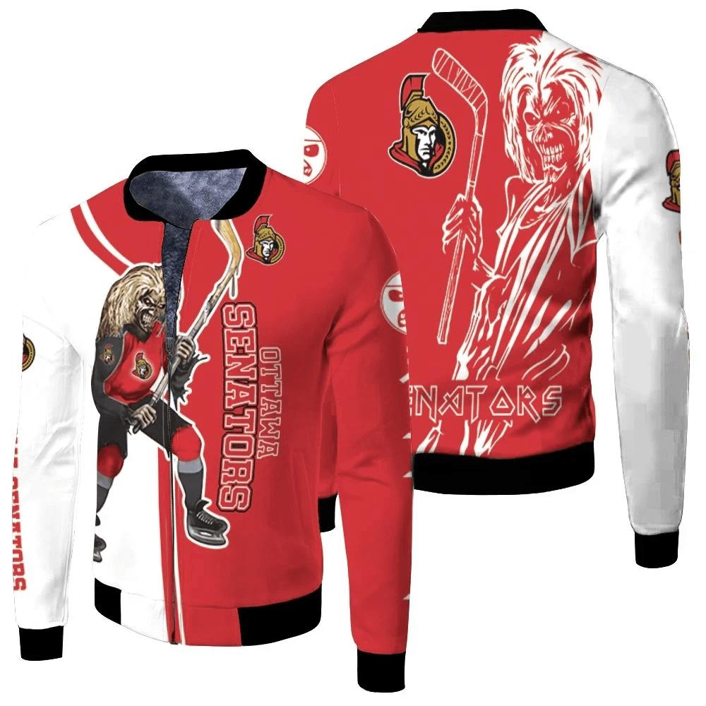 NHL Ottawa Senators Zombie For Fans Bomber Jacket - Bluefink