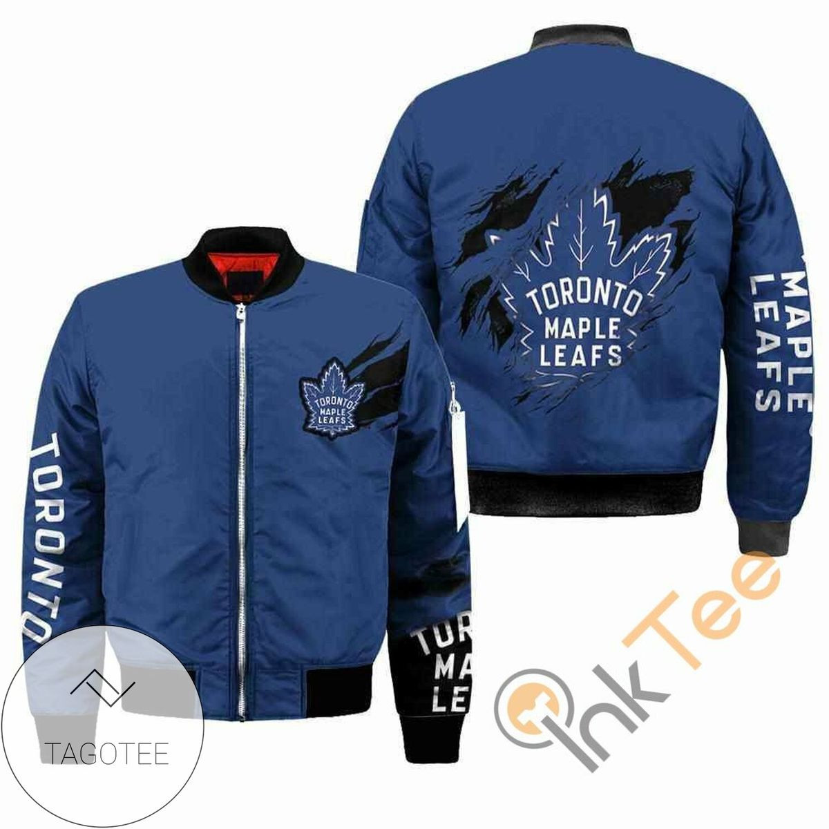 NHL Toronto Maple Leafs Blue Bomber Jacket - Bluefink