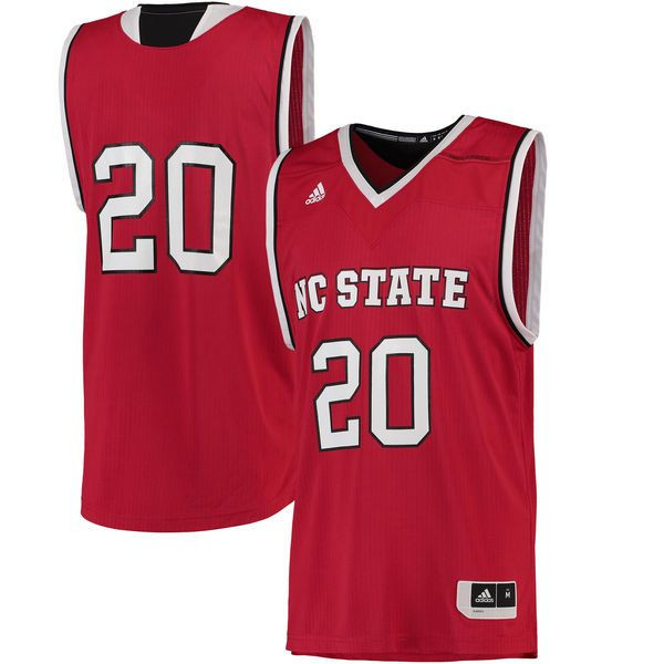 North Carolina State Wolfpack #20 Red Basketball Jersey - Bluefink
