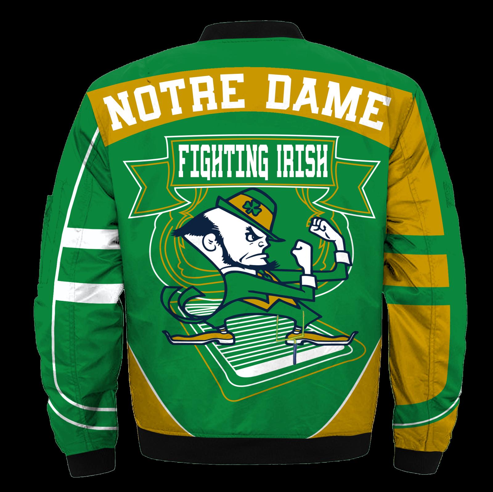 Notre Dame Fighting Irish Jacket 3D Printed Fire Ball - Bluefink