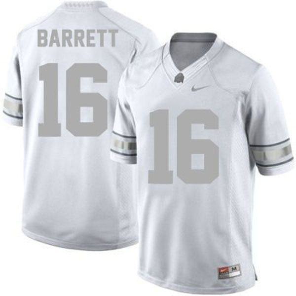 Ohio State Buckeyes #16 J.T. Barrett White Football Jersey - Bluefink