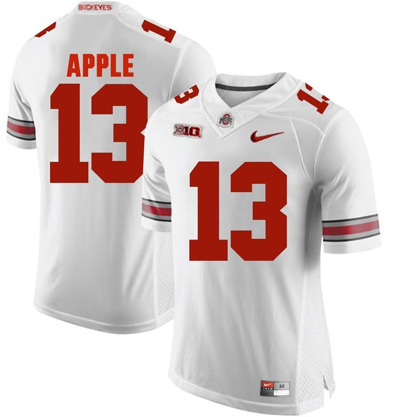 Ohio State Buckeyes White Eli Apple Player Football Jersey - Bluefink