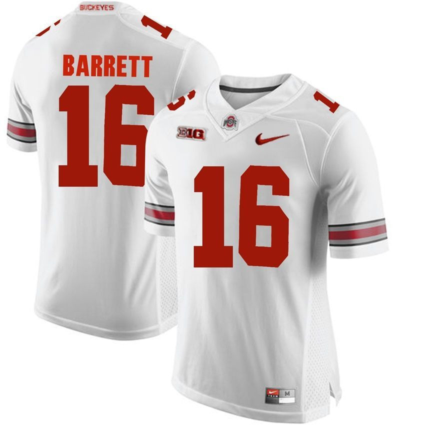 Ohio State Buckeyes White J.T. Barrett Player Football Jersey - Bluefink