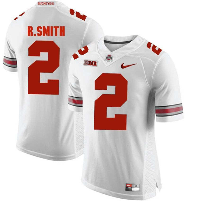 Ohio State Buckeyes White Rod Smith Player Football Jersey - Bluefink