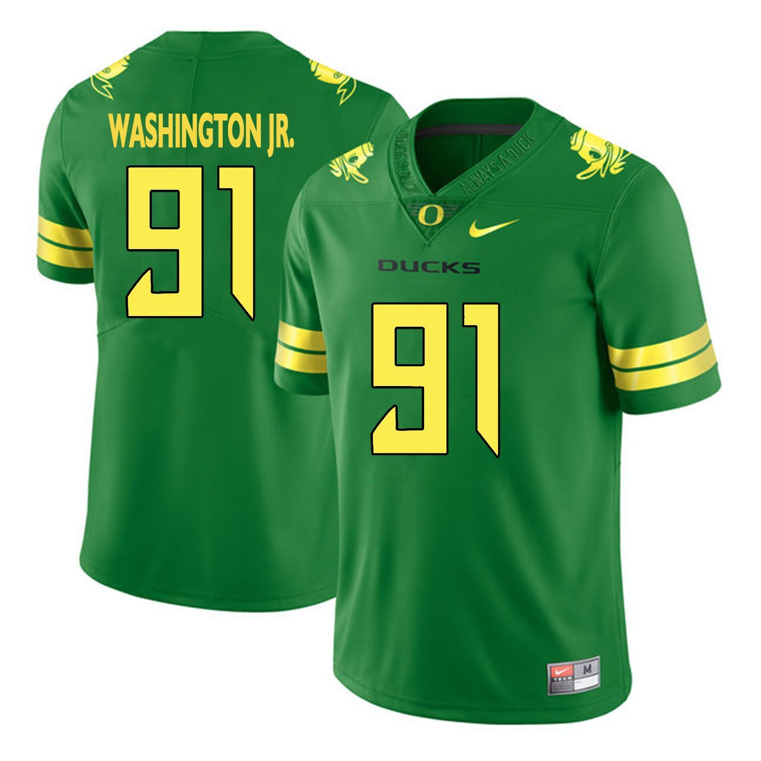 Oregon Ducks Apple Green Tony Washington Jr. College Football Jersey ...