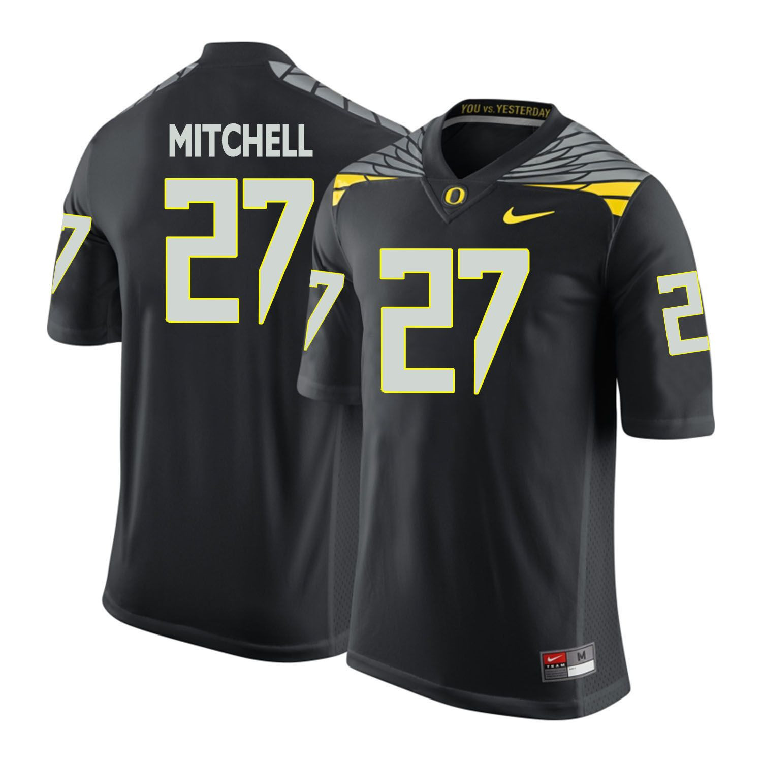 Oregon Ducks Black Terrance Mitchell College Football Jersey - Bluefink