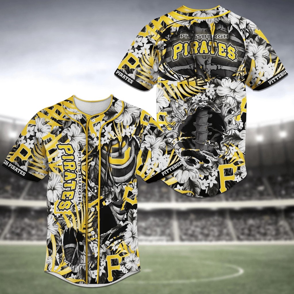Pittsburgh Pirates MLB Baseball Jersey Shirt Skeleton - Bluefink