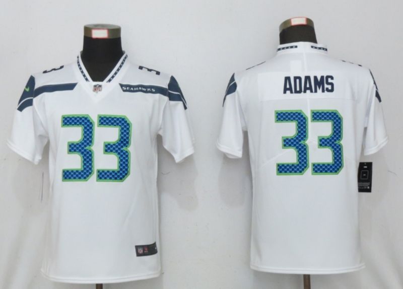 Seattle Seahawk Jamal Lee Adams #33 Nfl 2020 White Jersey - Bluefink