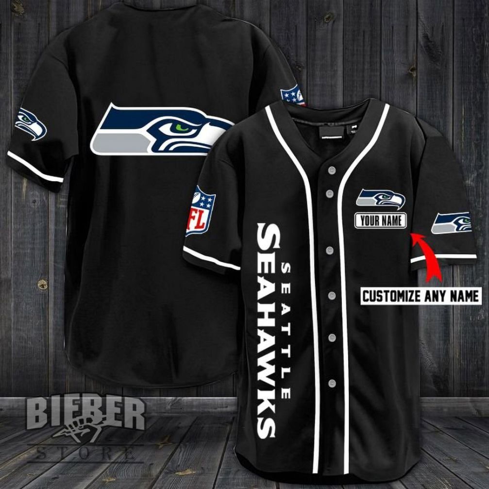 Seattle Seahawks Personalized Custom Name For You Baseball Jersey ...