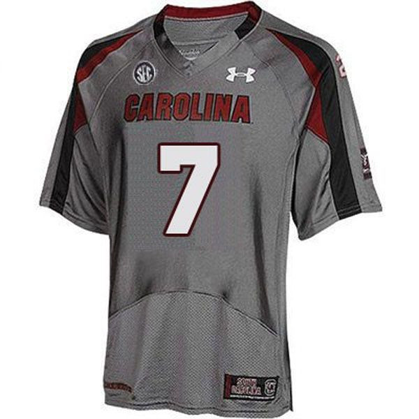 South Carolina Gamecocks #7 Jadeveon Clowney Gray Football Jersey ...