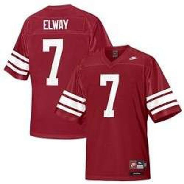 Stanford Cardinal #7 John Elway Red Football Jersey - Bluefink