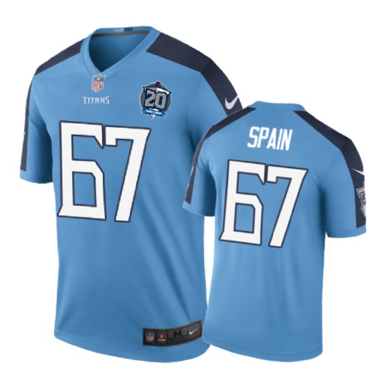 Tennessee Titans #67 Quinton Spain Nike Color Rush Light Blue Jersey ...