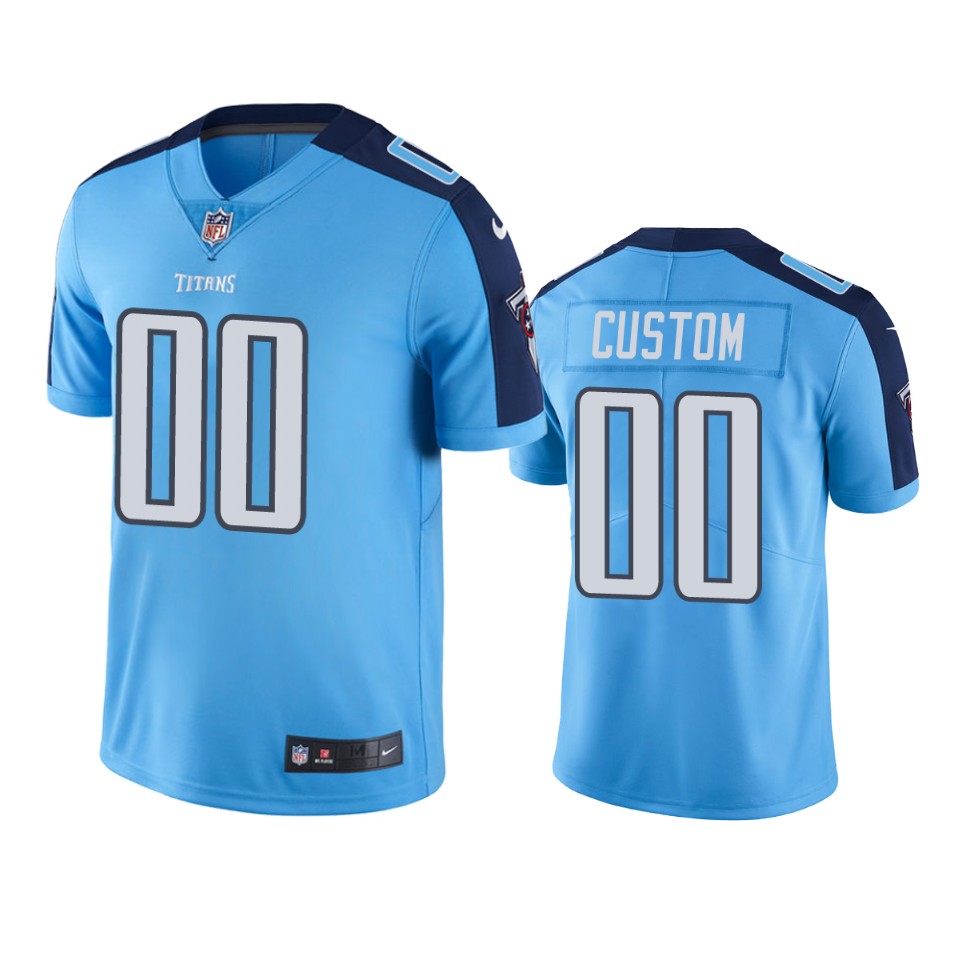 Tennessee Titans Custom Light Blue Nike Color Rush Limited Jersey ...