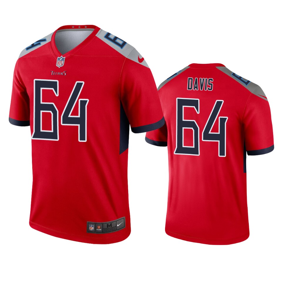 Tennessee Titans Nate Davis Red Inverted Legend Jersey - Bluefink
