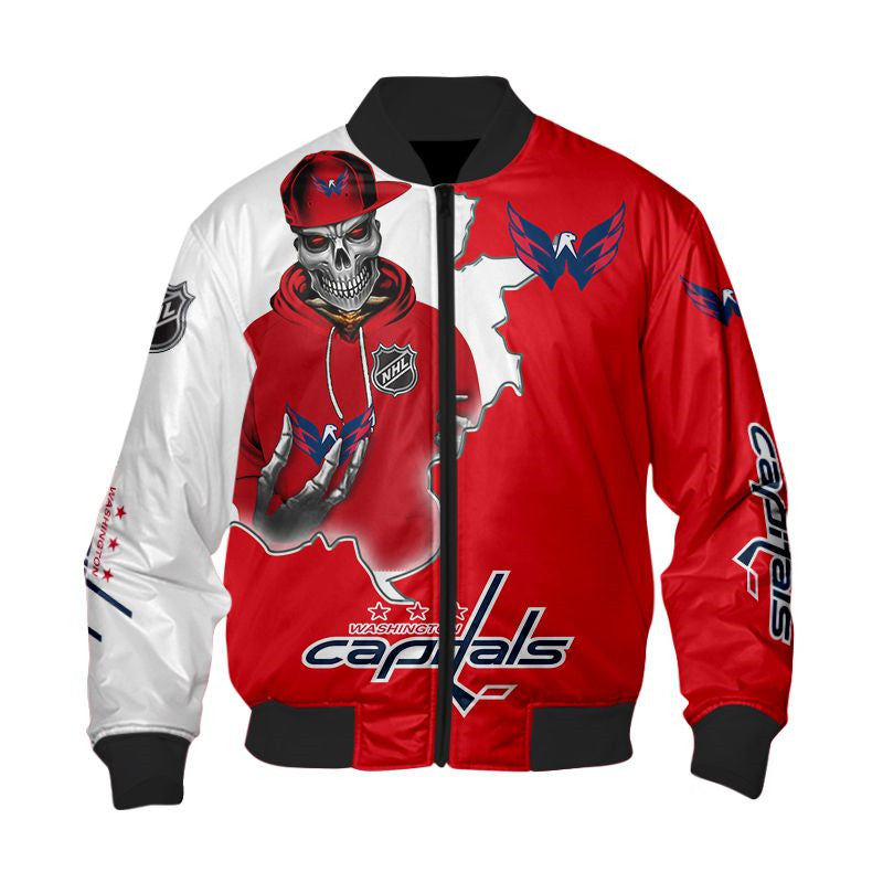Washington Capitals Varsity Jacket Skull - Bluefink
