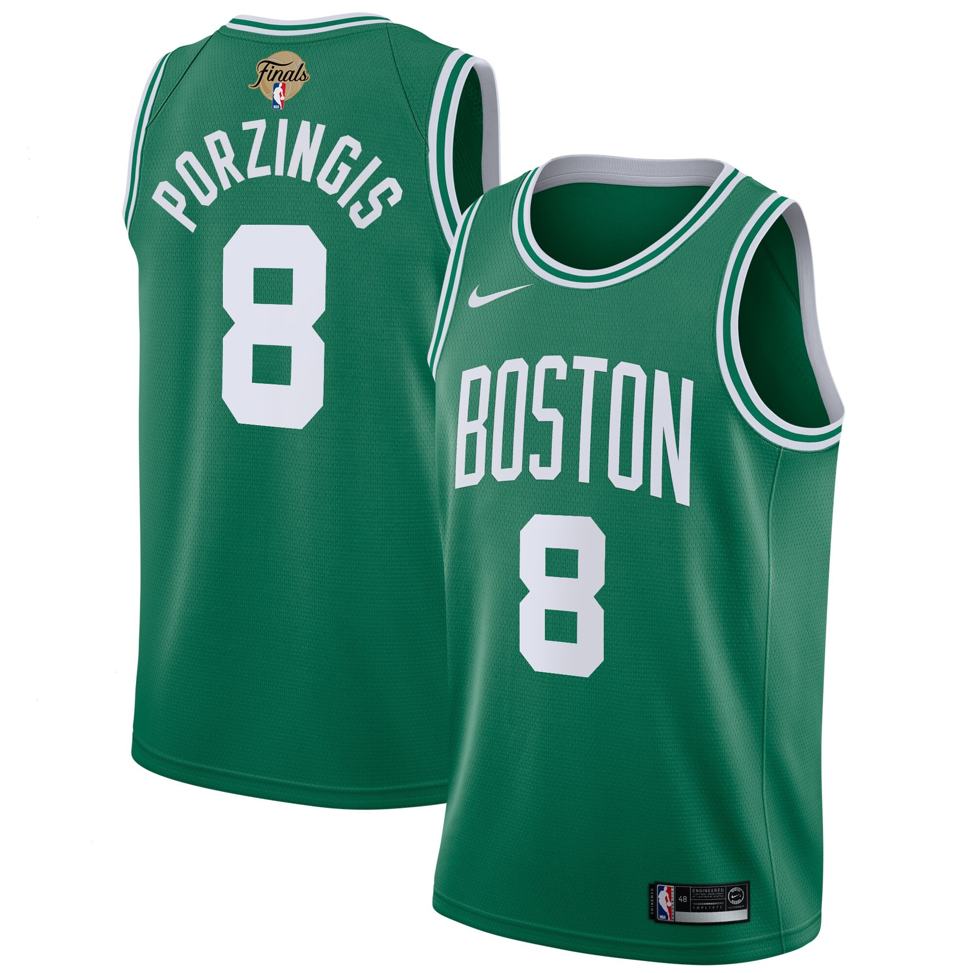 Boston Celtics Nike Icon Edition NBA Finals Patch 2024 Swingman Jersey ...