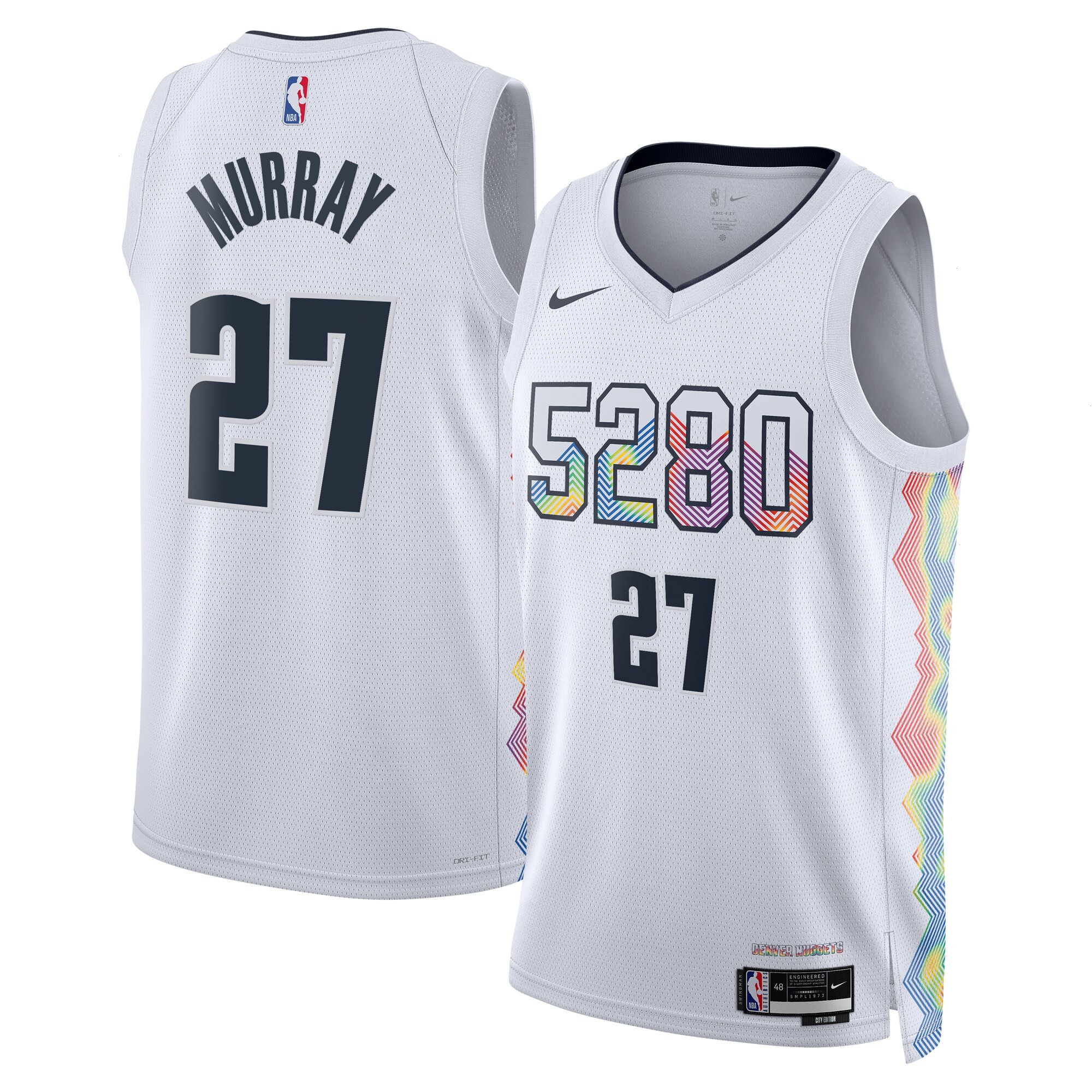 Denver Nuggets Nike City Edition Swingman Jersey 2024 - White - Jamal ...