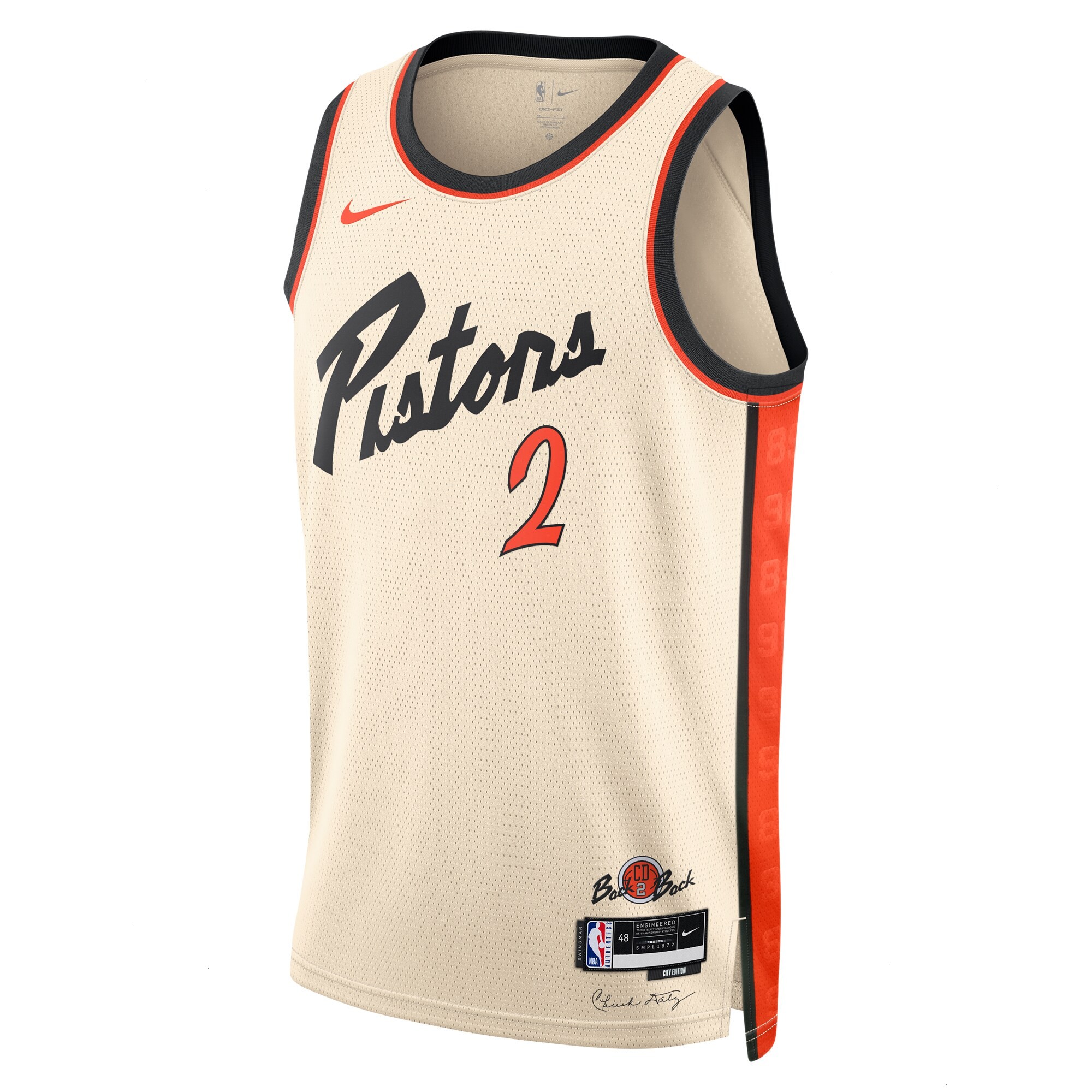 Detroit Pistons Nike City Edition Swingman Jersey 2024 - Creme - Cade ...