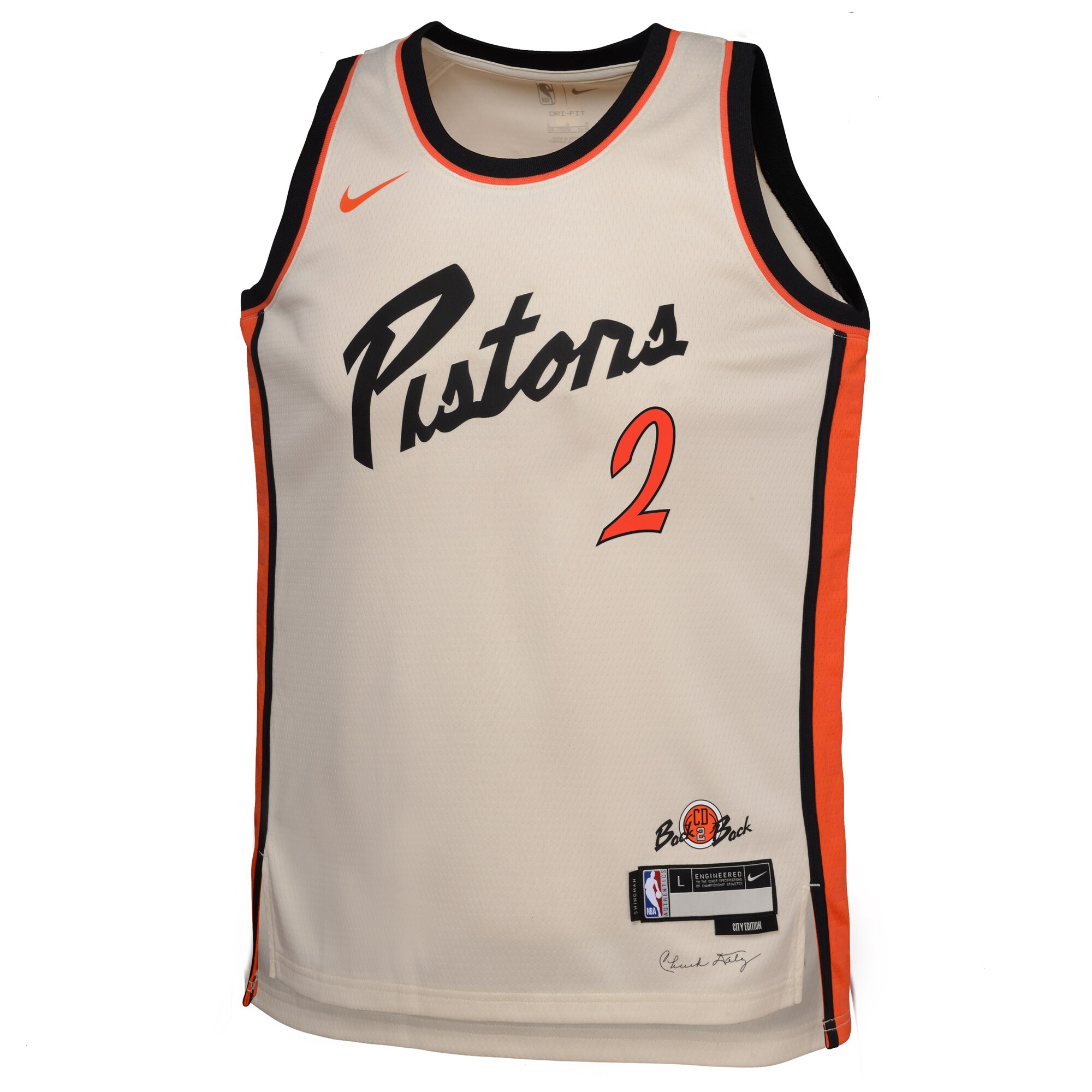 Detroit Pistons Nike City Edition Swingman Jersey 2024 - Creme - Cade ...
