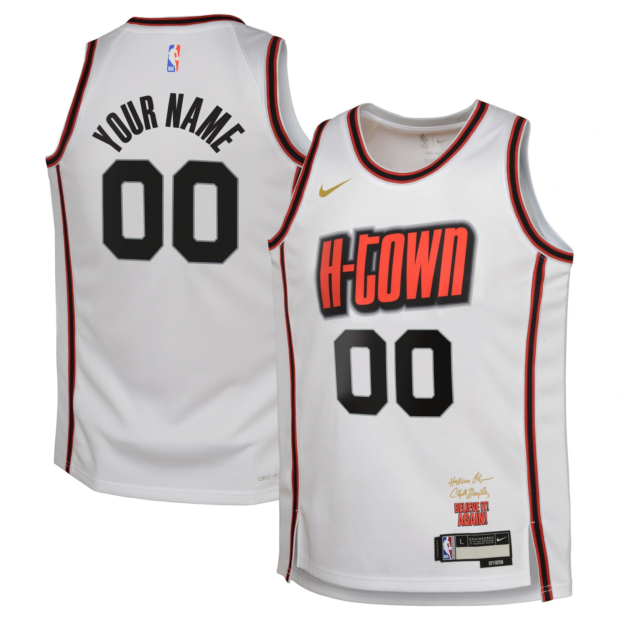 Houston Rockets Nike City Edition Swingman Jersey 2024 - Custom - Youth ...