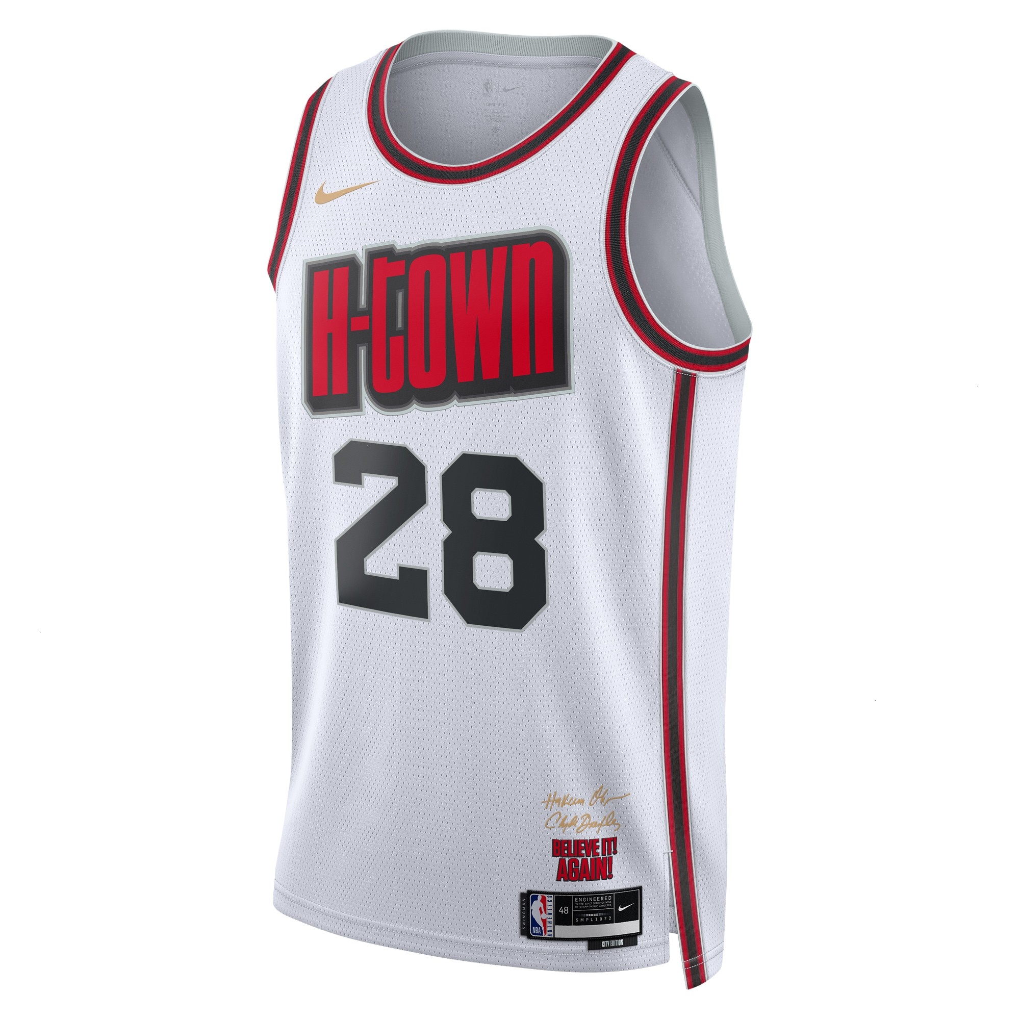 Houston Rockets Nike City Edition Swingman Jersey 2024 - White ...