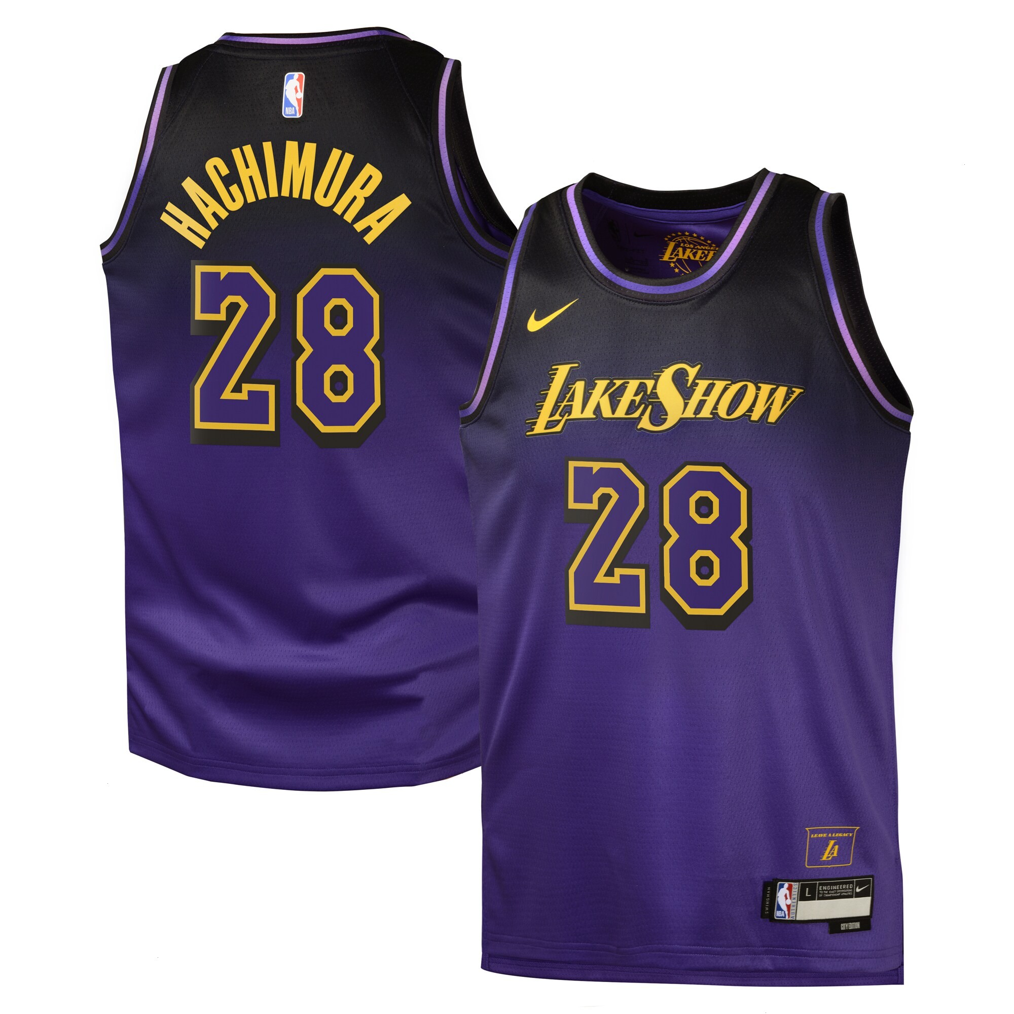 Los Angeles Lakers Nike City Edition Swingman Jersey 2024 - Purple ...