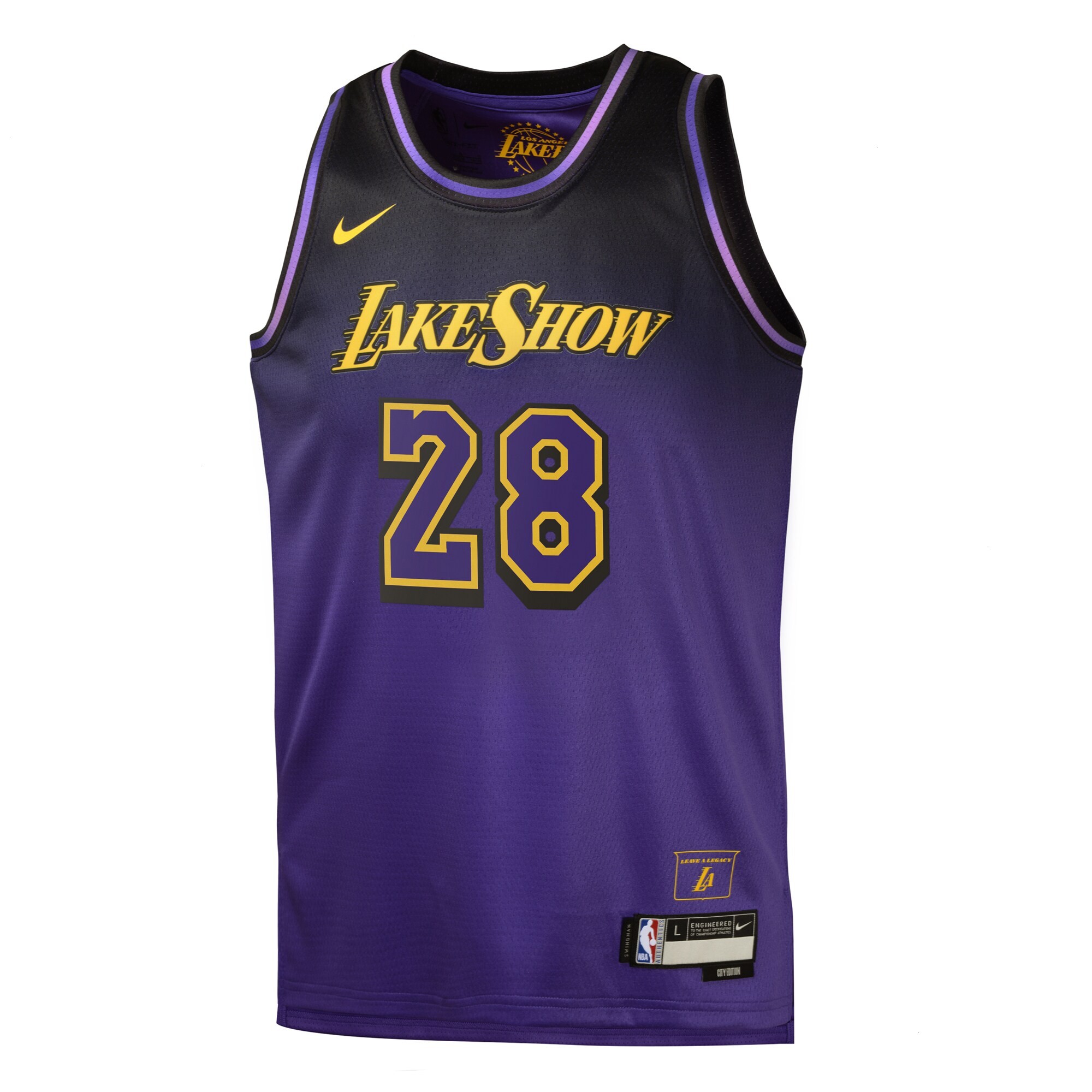 Los Angeles Lakers Nike City Edition Swingman Jersey 2024 - Purple ...