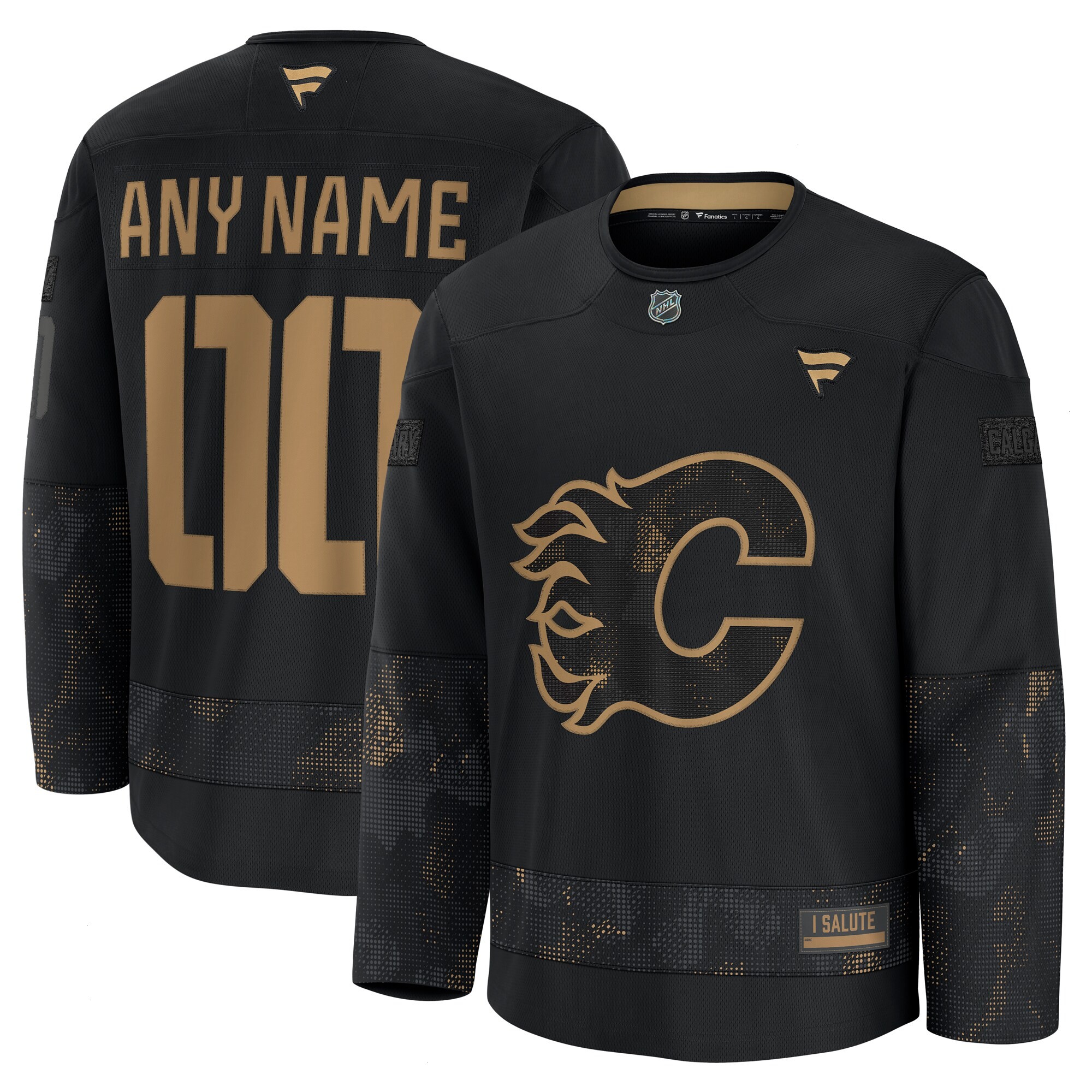 Men's Calgary Flames Fanatics Black 2024 Military Appreciation ...