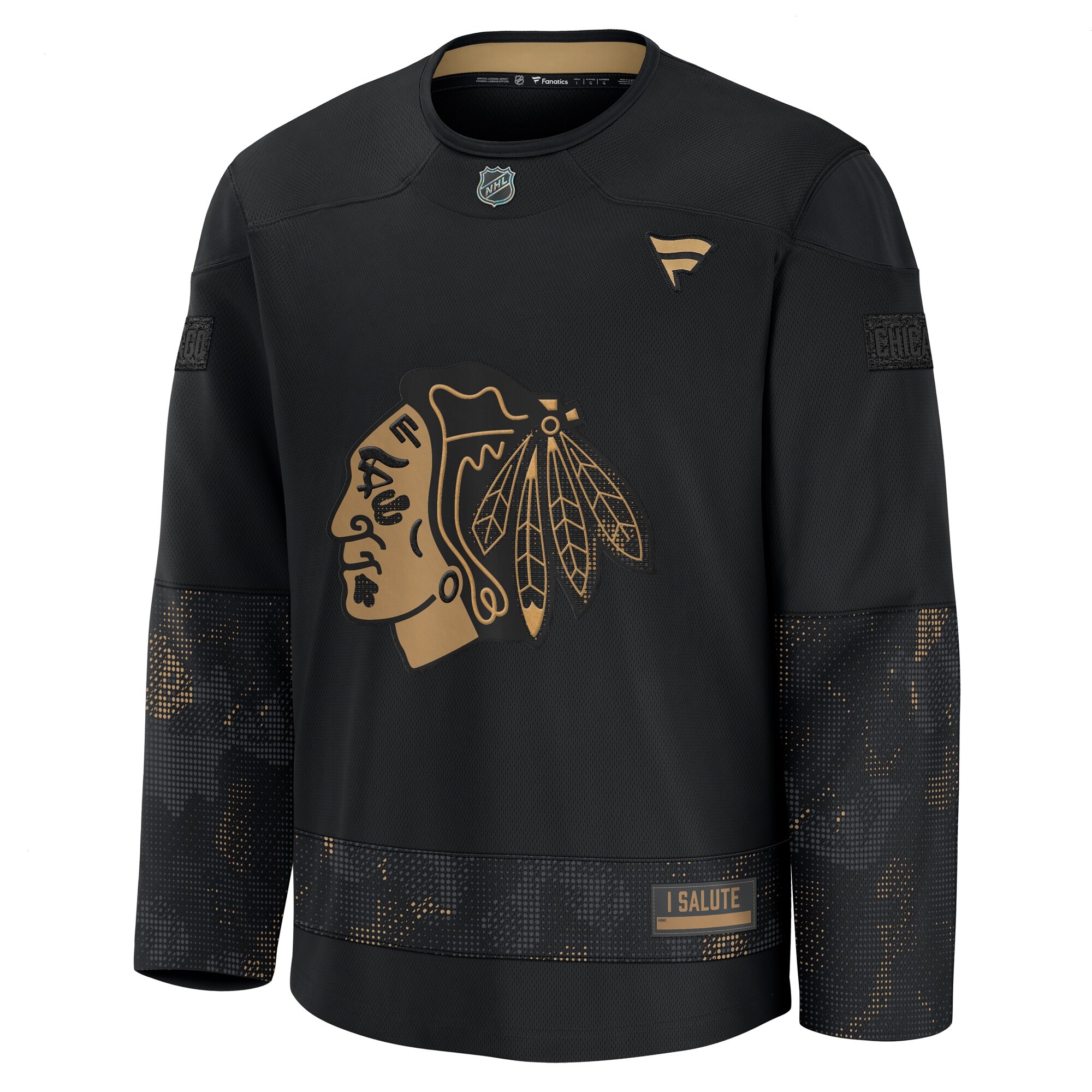 Men's Chicago Blackhawks Fanatics Black 2024 Military Appreciation ...