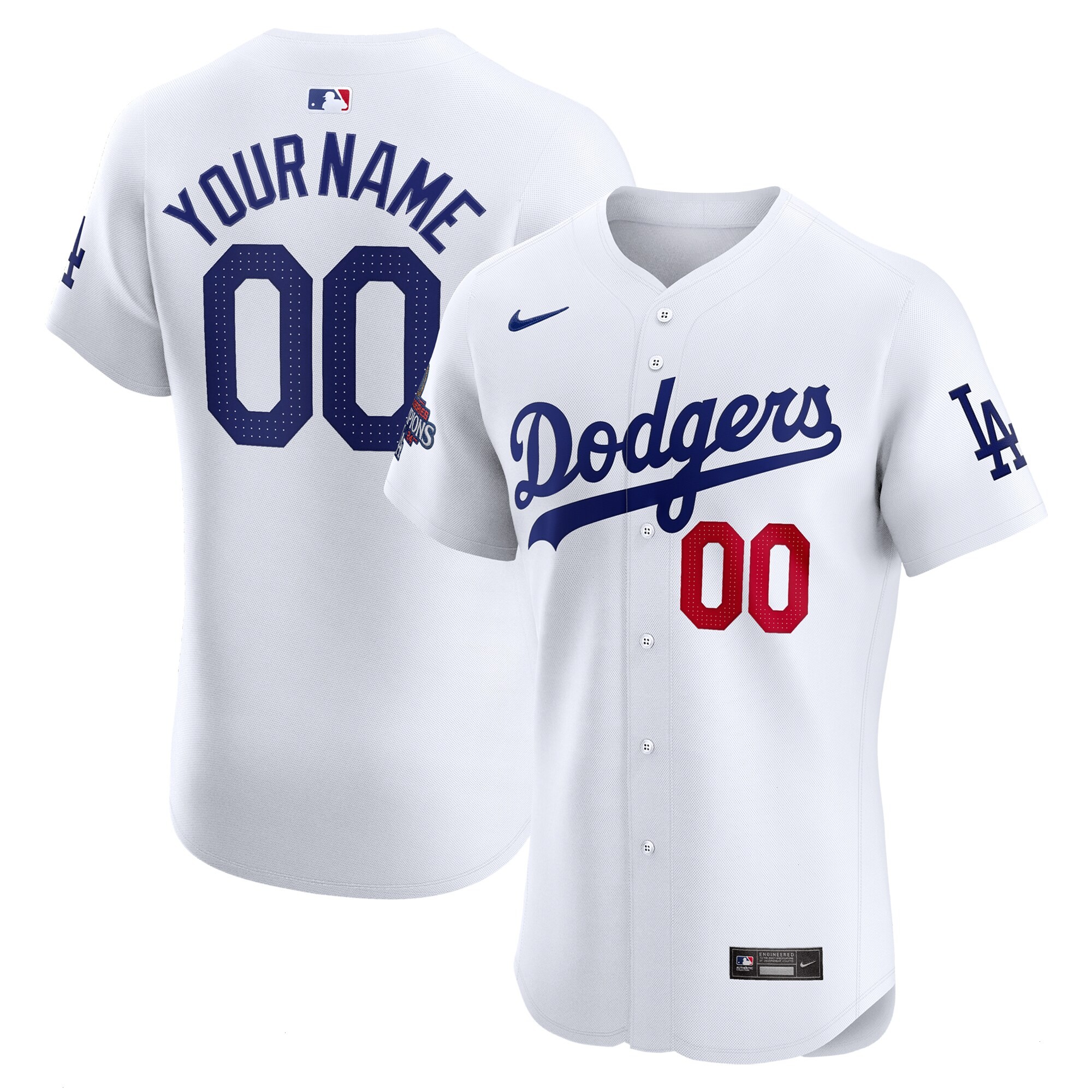 Men's Los Angeles Dodgers Nike White 2024 World Series Champions Home ...