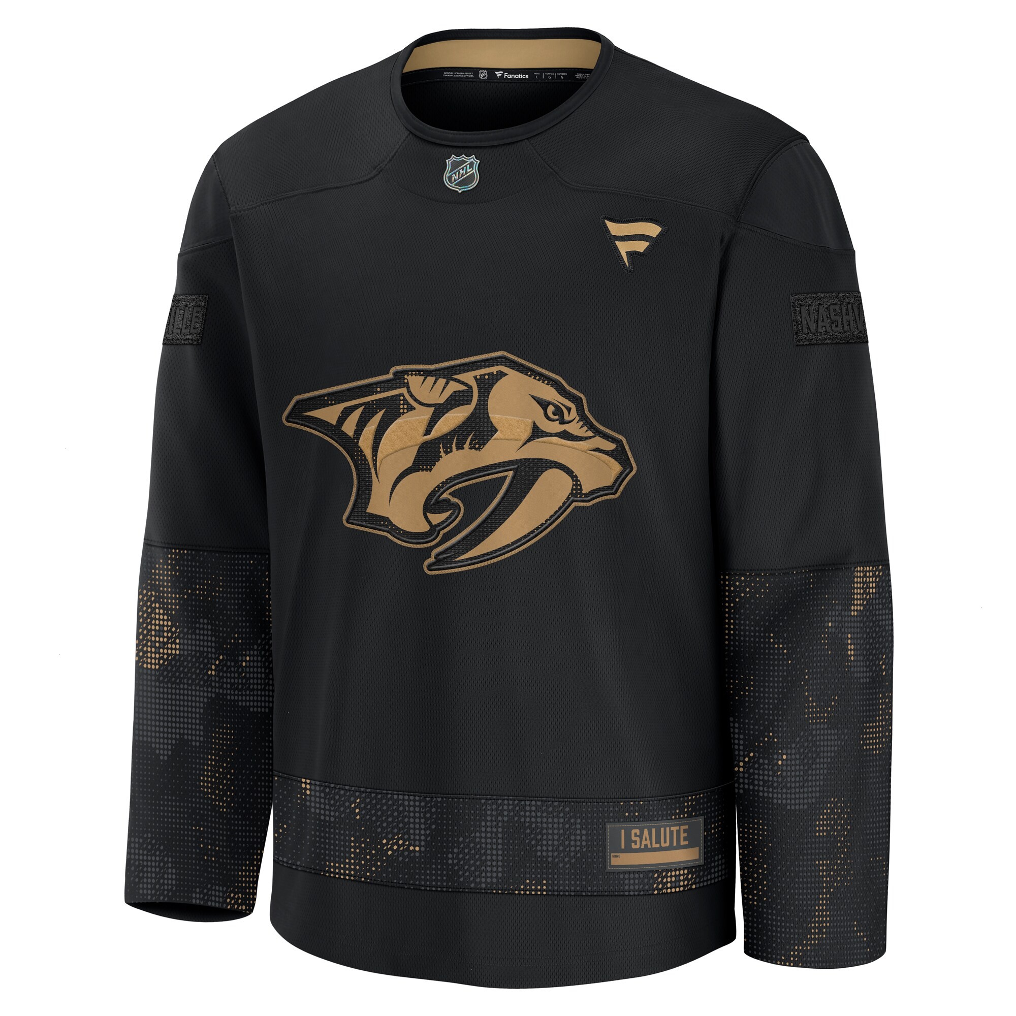 Men's Nashville Predators Fanatics Black 2024 Military Appreciation ...