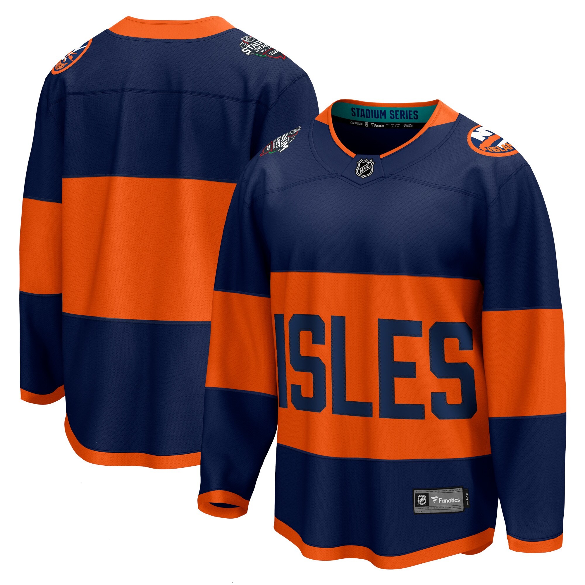 Men's New York Islanders Fanatics Navy 2024 NHL Stadium Series Breakaway Jersey - Bluefink