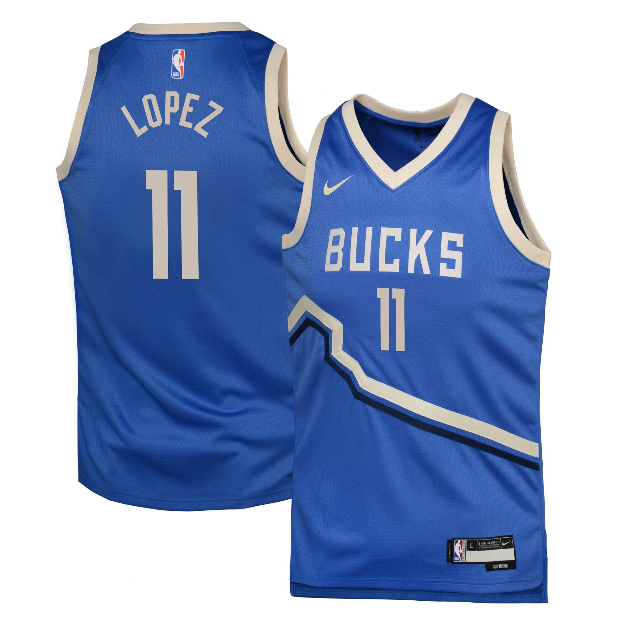 Milwaukee Bucks Nike City Edition Swingman Jersey 2024 - Royal - Brook ...