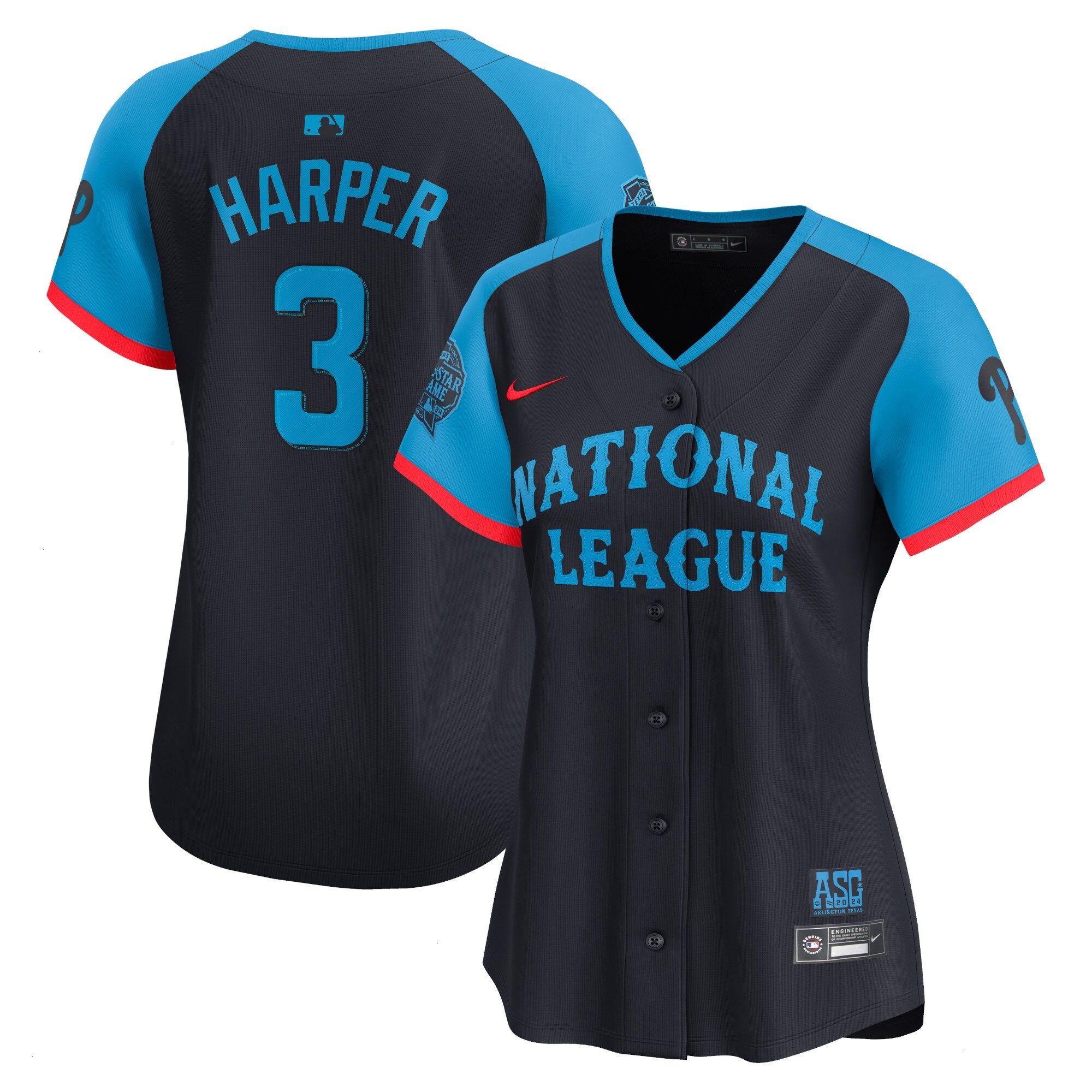 Women's National League Bryce Harper Nike Navy 2024 MLB All-Star Game ...