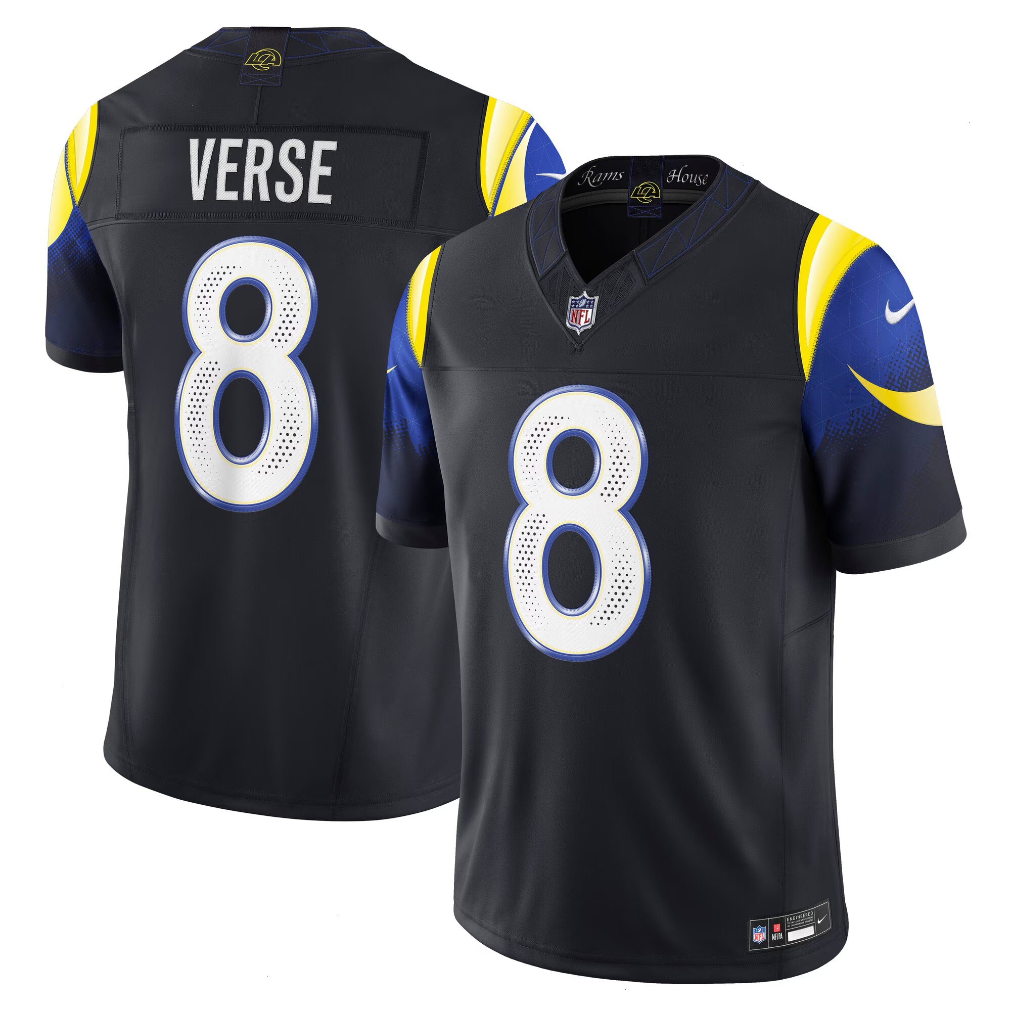 Men's Los Angeles Rams Jared Verse Nike Midnight Blue 2025 Rivalries ...
