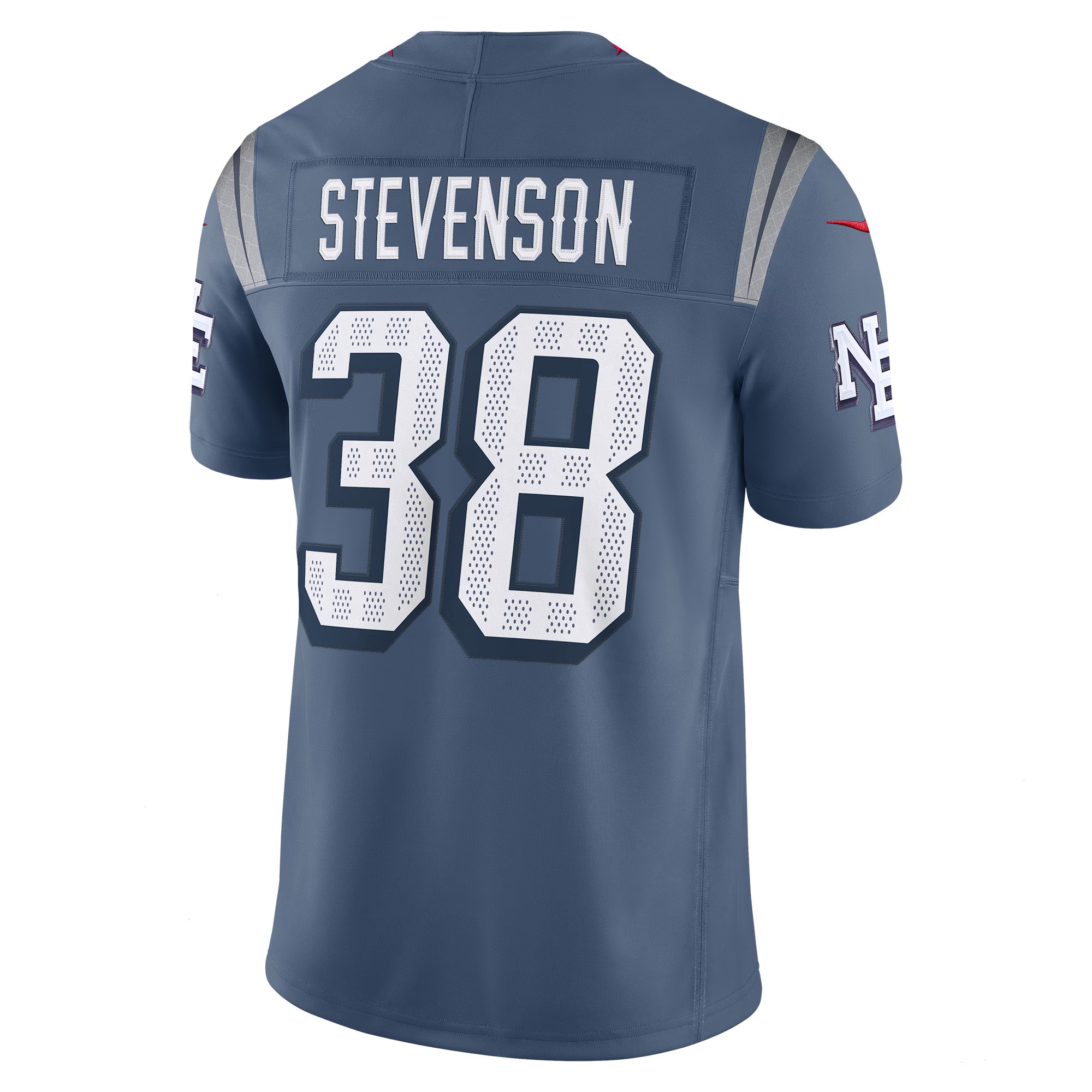 Men's New England Patriots Rhamondre Stevenson Nike Storm Blue 2025 ...