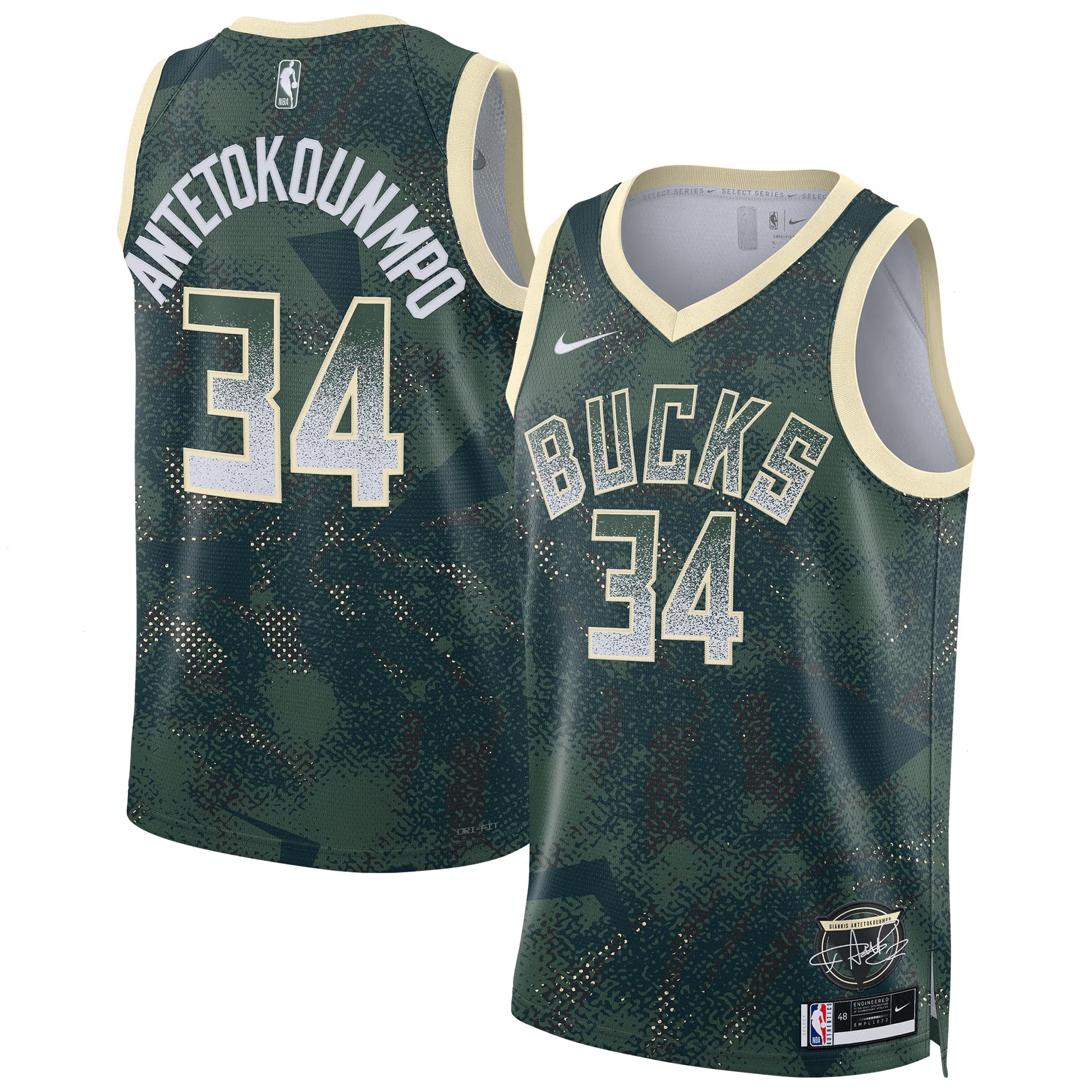 Milwaukee Bucks NBA Nike 2025 Select Series Jersey- Giannis ...