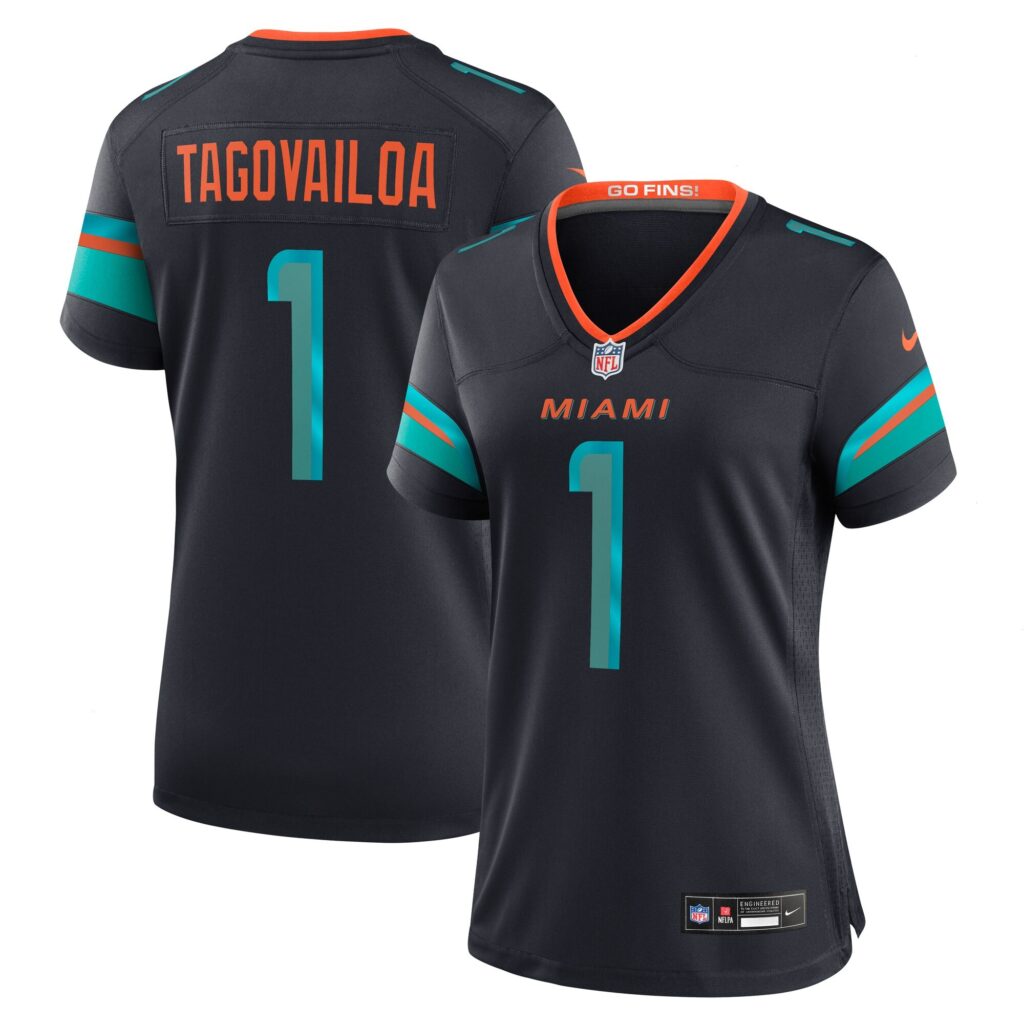 Women's Miami Dolphins Tua Tagovailoa Nike Pitch Blue 2025 Rivalries ...