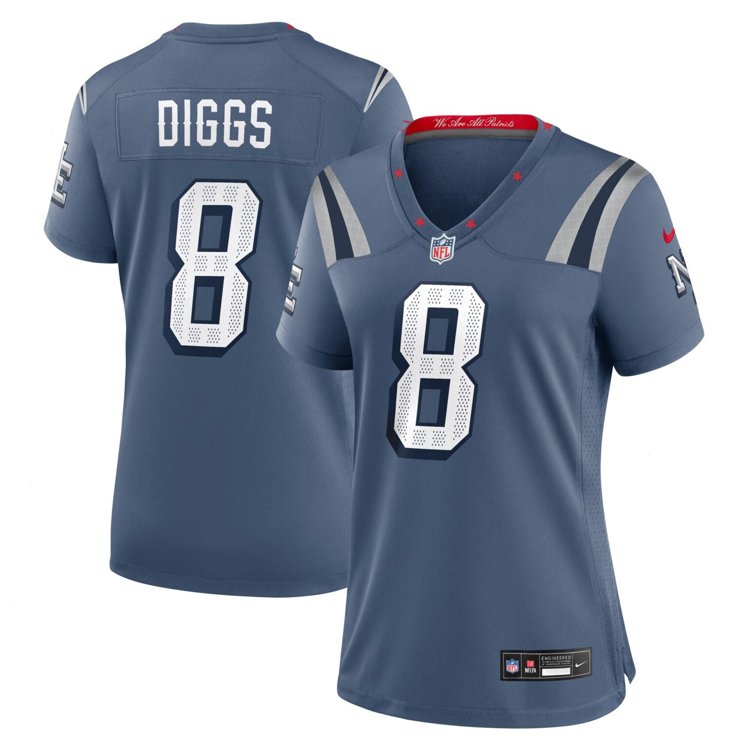 Women's New England Patriots Stefon Diggs Nike Storm Blue 2025 Rivalries Collection Game Jersey ...